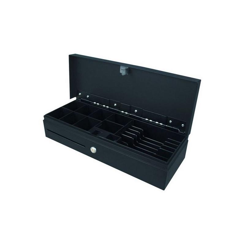 Tiroir-caisse avec ouverture verticale 46cm pour imprimante ticktes Tiroir-caisse avec ouverture verticale 46cm pour imprimante ticktes