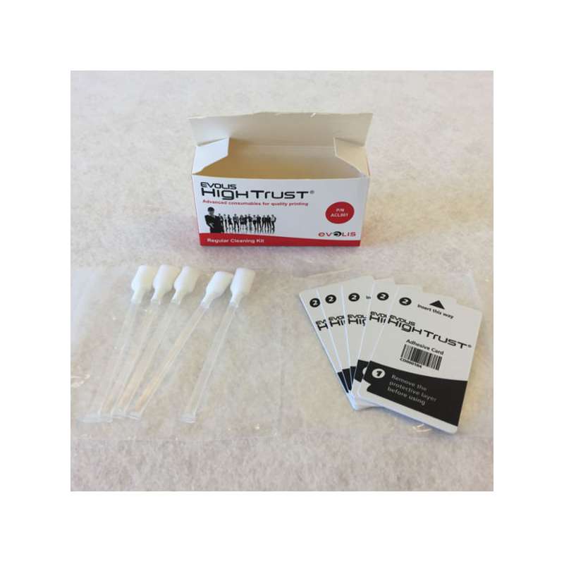 Kit de nettoyage ACL001 Evolis Zenius, Primacy, Edikio Flex et Duplex