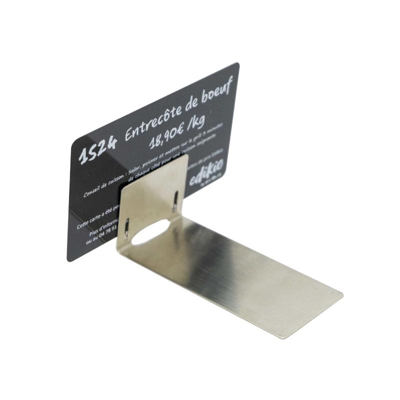 Support étiquette en acier inoxydable pour vos étiquettes prix Edikio