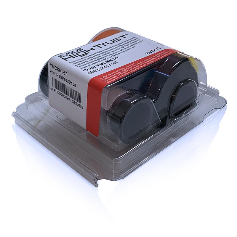 Ruban couleur YMCK-K pour Evolis Agilia - 600 faces