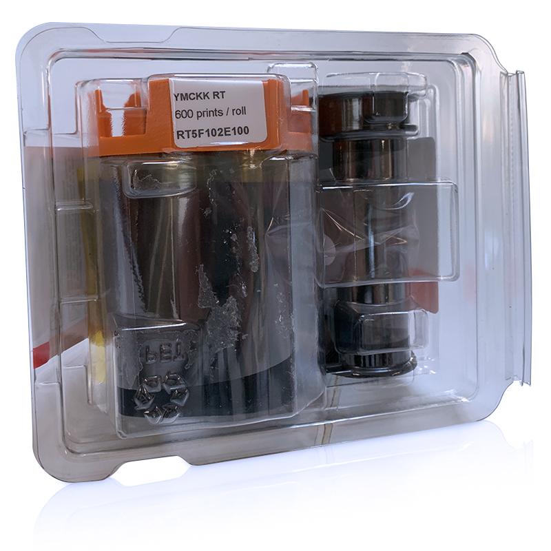 Ruban couleur YMCK-K pour Evolis Agilia - 600 faces