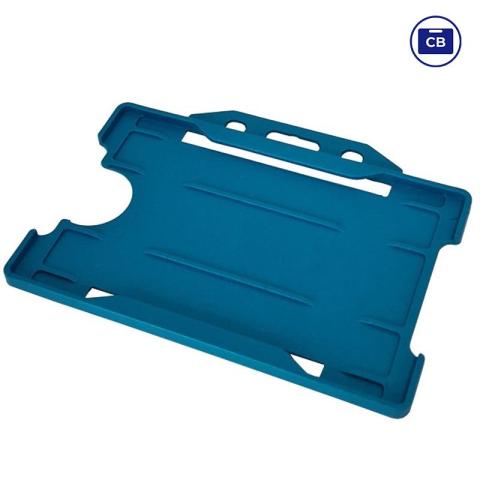 Porte-badges antimicrobien détectable bleu | Horizontal et monobloc